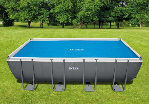 כיסוי תרמי/סולארי כחול INTEX לבריכה ביתית אולטרה מלבנית 274*549, דגם 28016