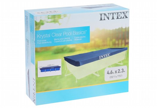 כיסוי עליון כחול INTEX לבריכת עמודים מלבנית 220*450 דגם 28039