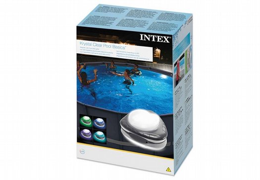 מנורת לד מגנטית INTEX נצמדת לקירות הבריכה, דגם 28698