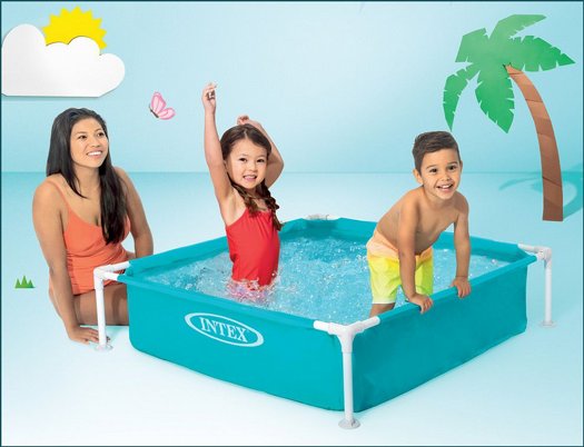 בריכת עמודים ריבועית 30*122*122 INTEX דגם 57173