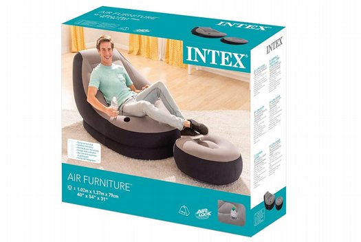 כורסה מתנפחת INTEX כולל הדום מתנפח, מקט 68564